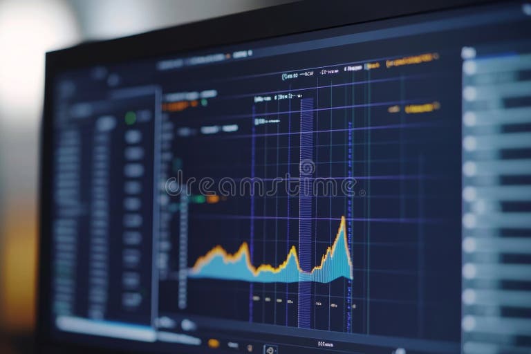 A Close-up of a High-resolution Computer Screen Reveals a Detailed ...