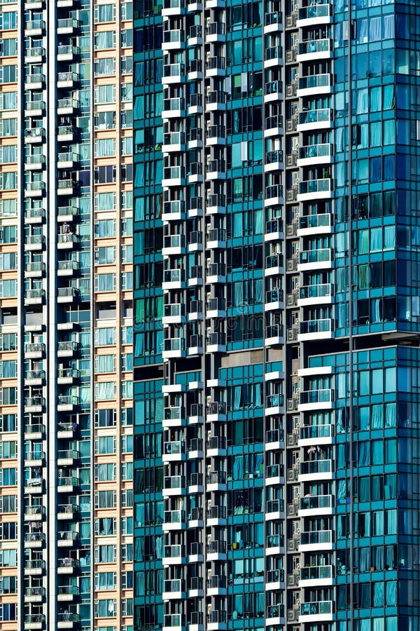 The Close-up of High Rise Buildings in the City Stock Image - Image of ...