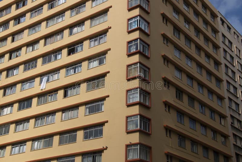 Close Up of High Rise Residential Building Stock Image - Image of ...