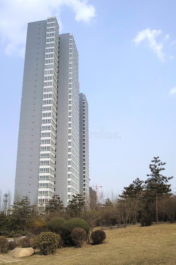 High-rise building stock image. Image of park, cloud - 30038089