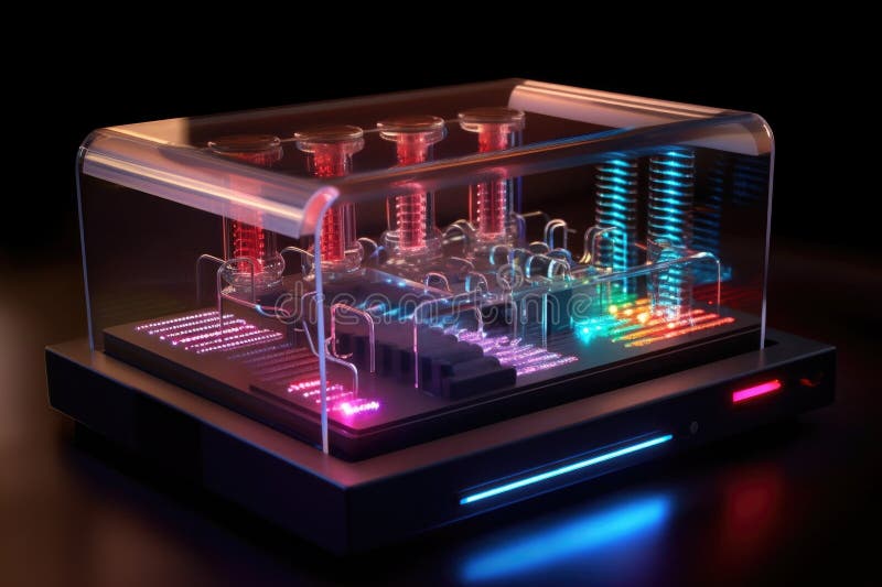 Close-up of a High-tech Dna Sequencer Stock Illustration - Illustration ...