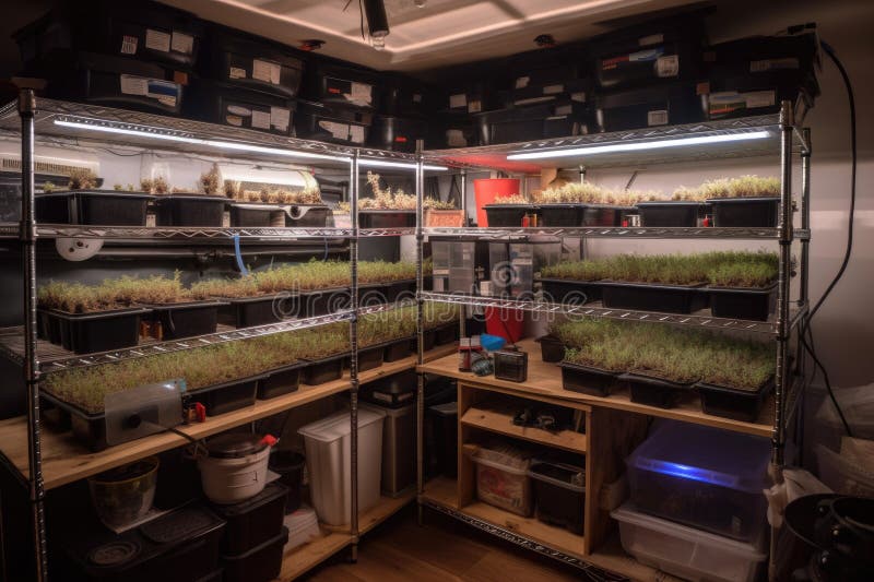 Close-up of a Highly Organized and Efficient Home Grow Setup, with ...