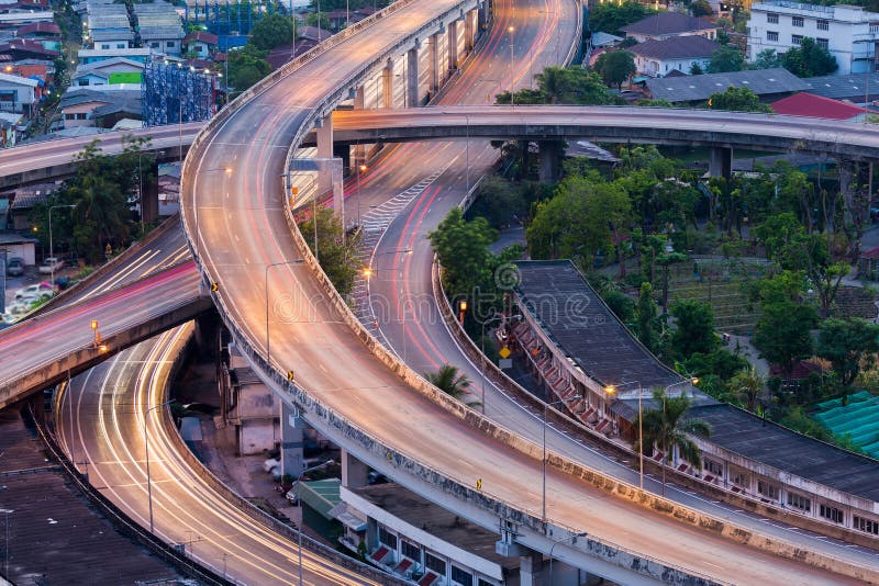 Close Up, Highway Overpass Intersection Stock Photo - Image of exposure ...