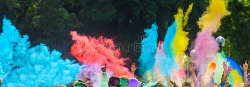 Close-up of holi powder. editorial photo. Image of blue - 77445931