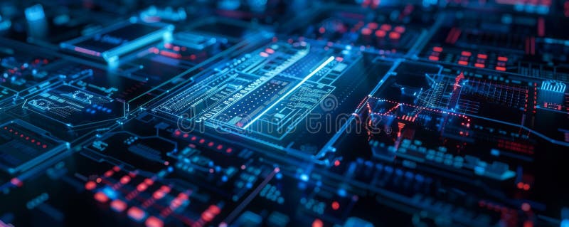 A Closeup of a Holographic Screen Displaying Realtime Data for a ...