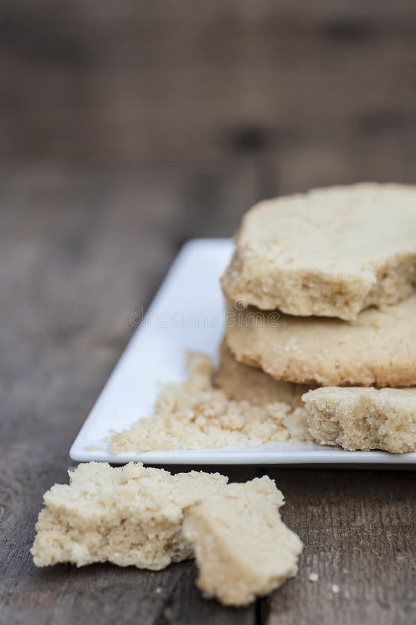 Close Up of Home Baked Shortbread Biscuit Cookies Stock Photo - Image ...