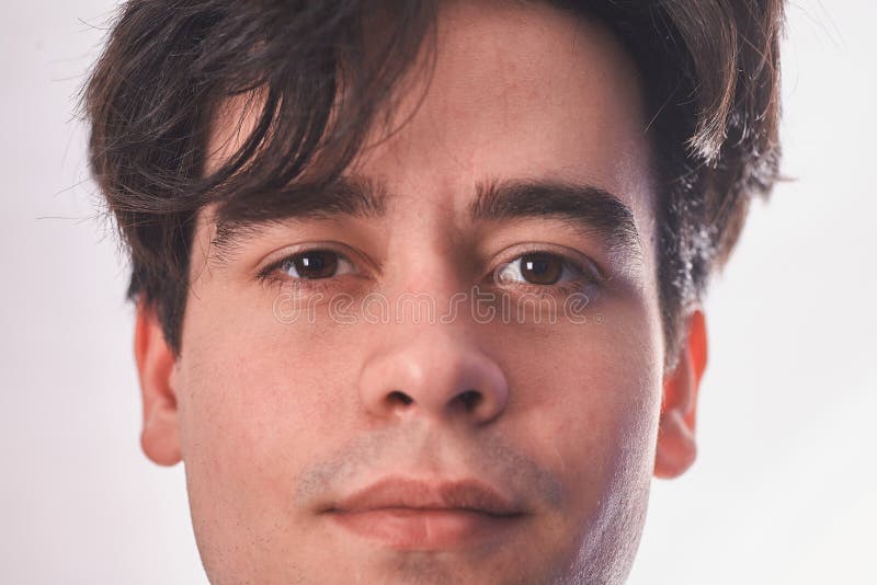 Close-up of Honest Man Isolated on White Stock Photo - Image of adult ...