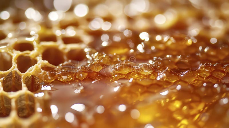 Close Up of Honey, Honey Background, Sweet Honey Stock Illustration ...