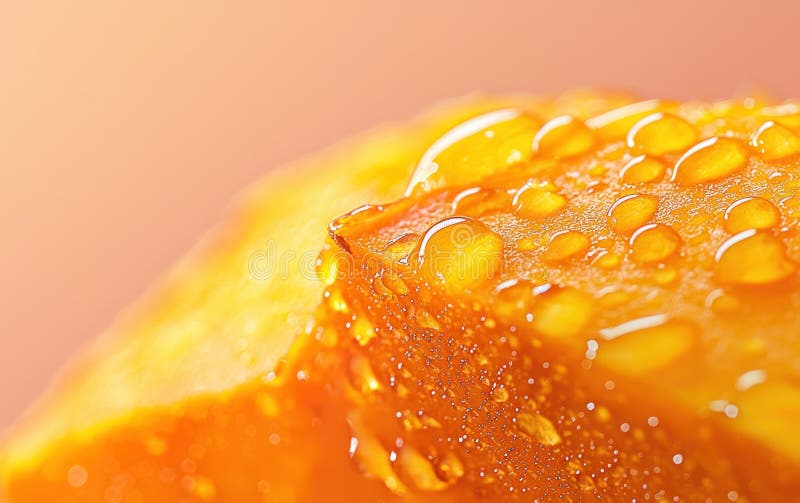 Close Up of Honey Dripping on an Orange Slice Stock Illustration ...