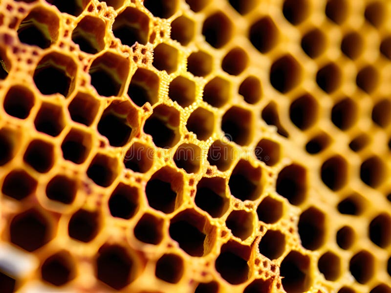 Honeycomb in the Form of a Bee , Ai Generated Stock Illustration ...