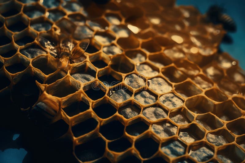A Close Up of a Honeycomb Made of Honeycombs Stock Illustration ...