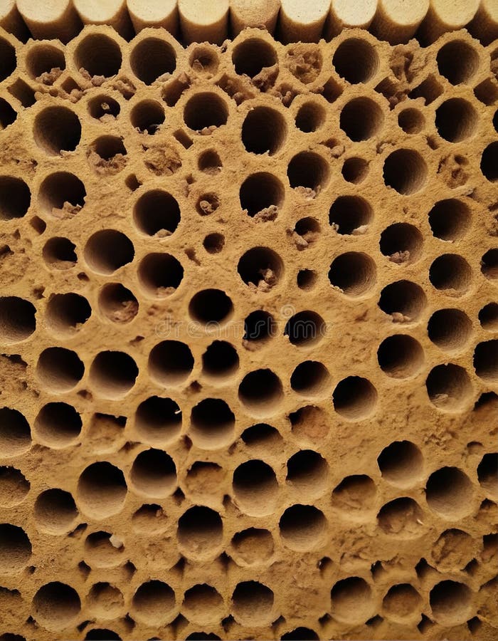 Close-up of a Honeycomb Structure with Hexagonal Holes Stock Image ...