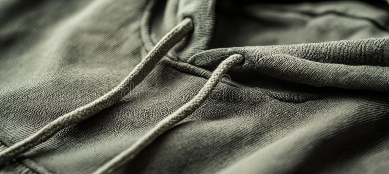 Close-Up of Hoodie Hoodie Details with Drawstrings for Quality and ...