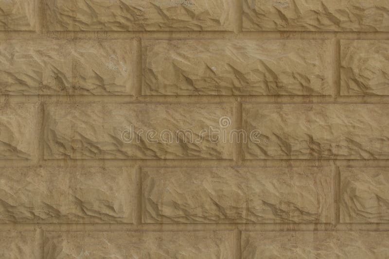 Close-up Horizontal Texture Clay Sand Brown Brick Wall Blocks Abstract ...