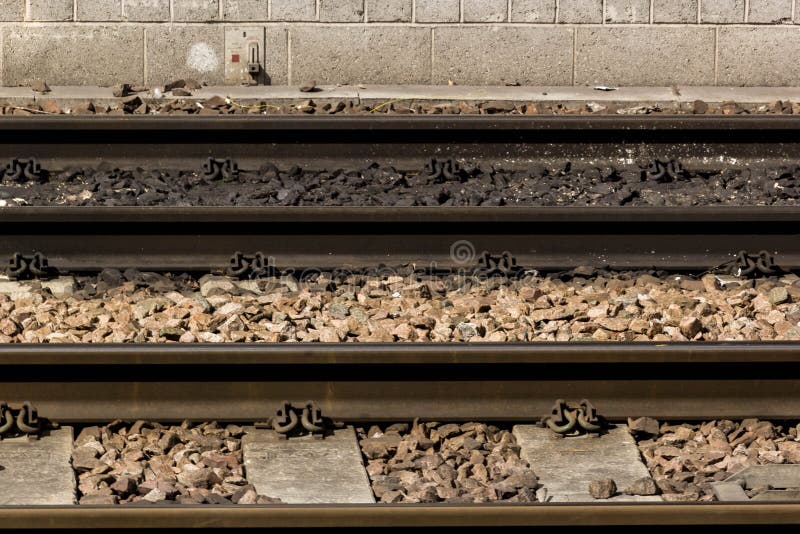 Close Up Horizontal Train Track Stock Photo - Image of iron, direction ...