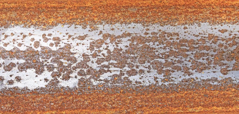 Horizontal View Corroded Pipe Covered in Rust Grunge Texture Stock ...
