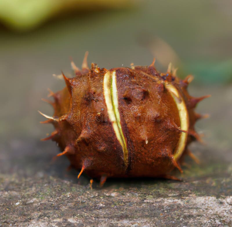 Close Up of Horse Chestnut on Ground Created Using Generative Ai ...