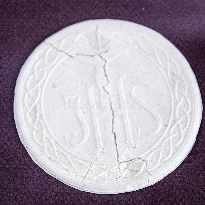 Host, macro detail stock photo. Image of bread, gospel - 110203578