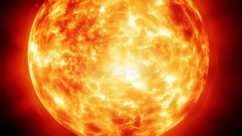 Close Up of a Hot Yellow Solar Surface in Space before a Coronal Mass ...