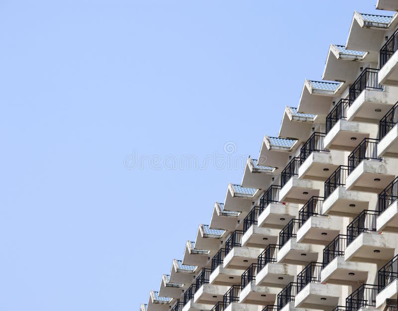 The Windows Array of a Hotel Stock Image - Image of business ...