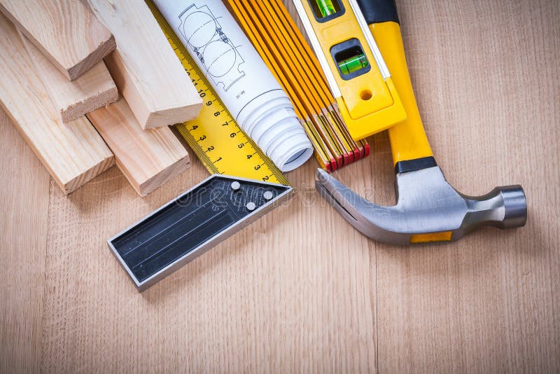 Close Up of House-improvement Building Tools on Stock Photo - Image of ...