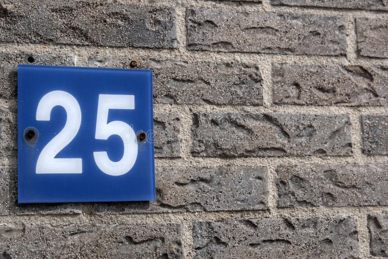 Close Up of House Number 25 at Amsterdam the Netherlands 1-8-2020 Stock ...