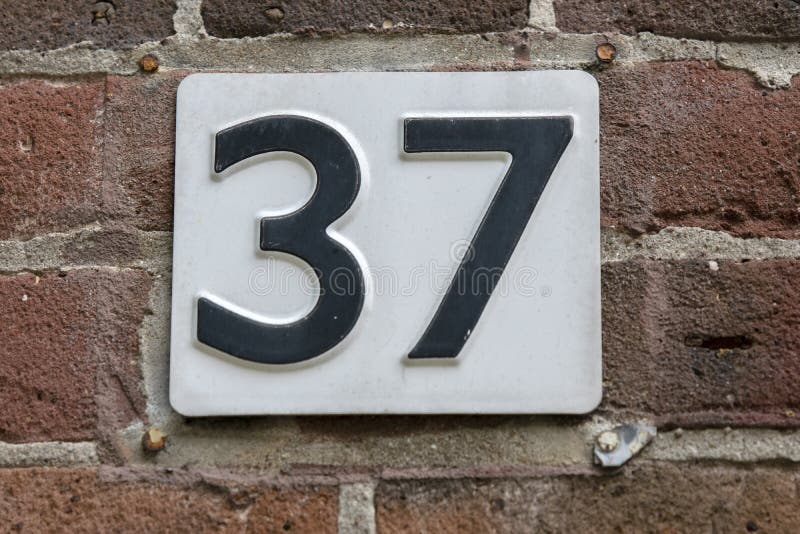 Close Up House Number 37 at Amsterdam the Netherlands 19-9-2021 Stock ...
