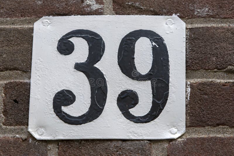 Close Up House Number 39 at Amsterdam the Netherlands 19-9-2021 Stock ...