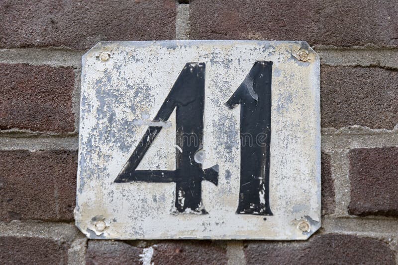 Close Up House Number 41 at Amsterdam the Netherlands 19-9-2021 Stock ...
