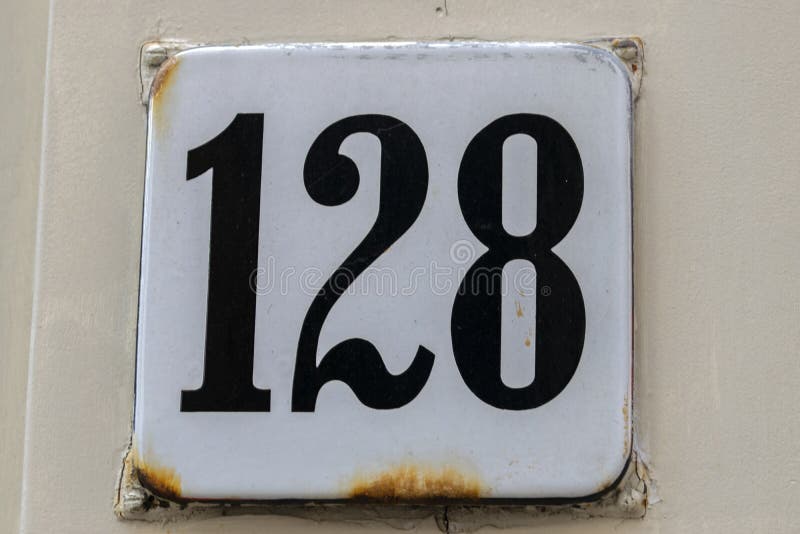 Close Up House Number 128 at Amsterdam the Netherlands 14-3-2022 Stock ...