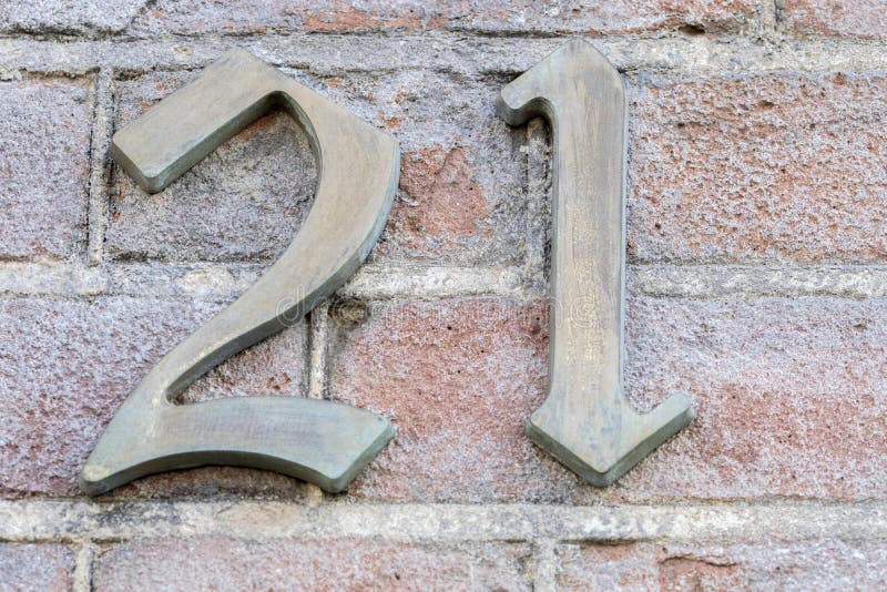 Close Up House Number 21 at Amsterdam the Netherlands 14-3-2022 Stock ...