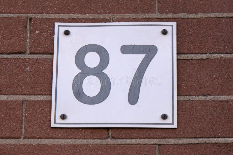Close Up House Number 87 at Amsterdam the Netherlands 23-6-2022 Stock ...
