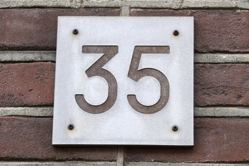 Close Up House Number 35 at Amsterdam the Netherlands 7-2-2023 Stock ...
