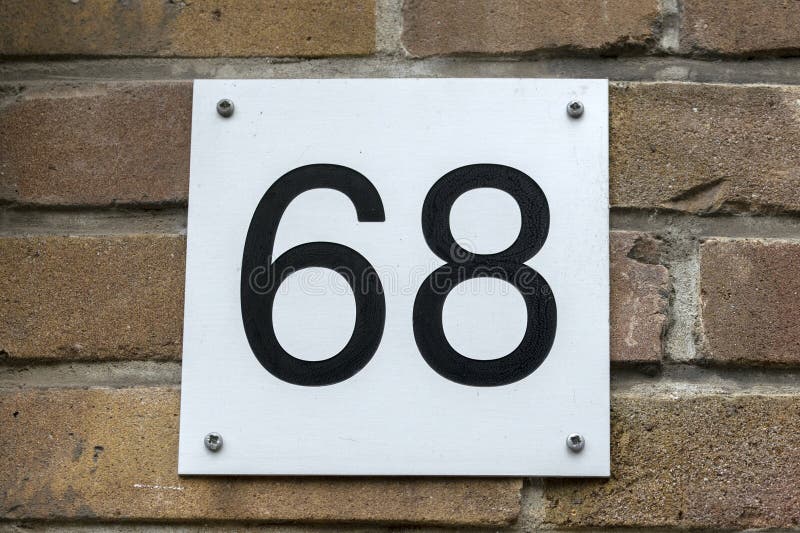 Close Up House Number 68 at Amsterdam the Netherlands 15-9-2022 Stock ...