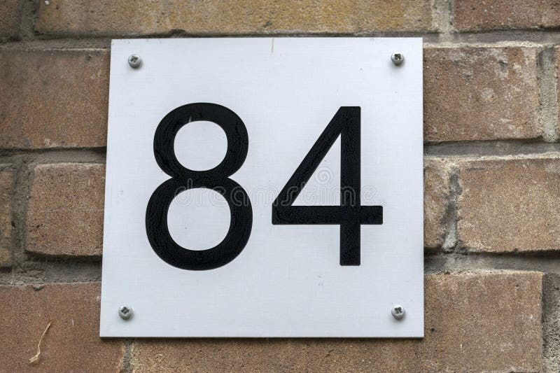 Close Up House Number 84 at Amsterdam the Netherlands 15-9-2022 Stock ...