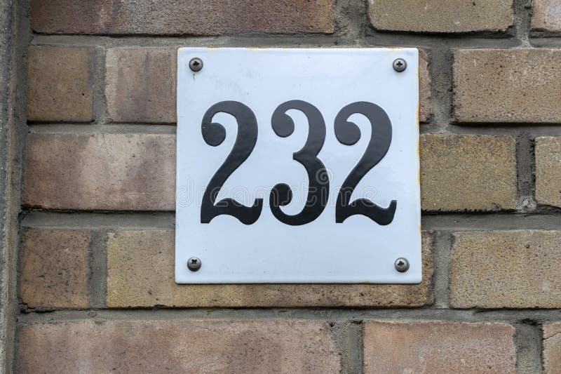 A Close Up House Number 232 at Amsterdam the Netherlands 19-3-2023 ...