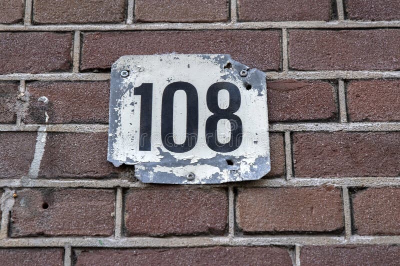 Close Up House Number 108 at Amsterdam the Netherlands 26-1-2023 ...