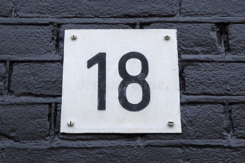 Close Up House Number 18 at Amsterdam the Netherlands 21-3-2024 Stock ...
