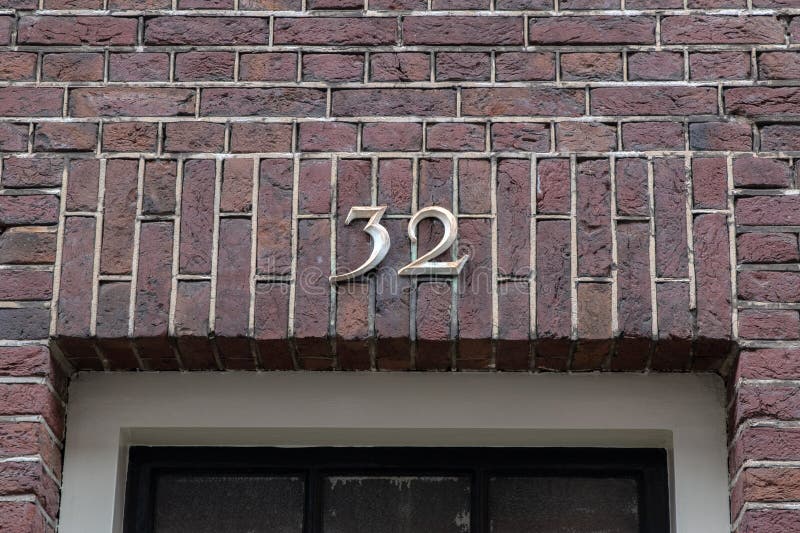 Close Up House Number 32 at Amsterdam the Netherlands 23-3-2024 Stock ...