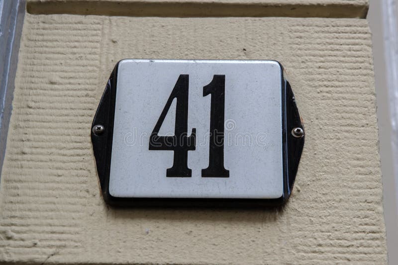 Close Up House Number 41 at Amsterdam the Netherlands 23-3-2024 Stock ...
