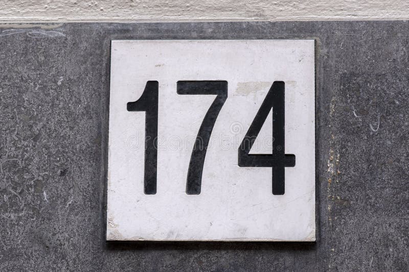 Close Up House Number 174 at Amsterdam the Netherlands 27-5-2024 Stock ...