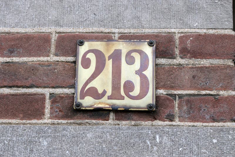 Close Up House Number 213 at Amsterdam the Netherlands 1-10-2024 Stock ...