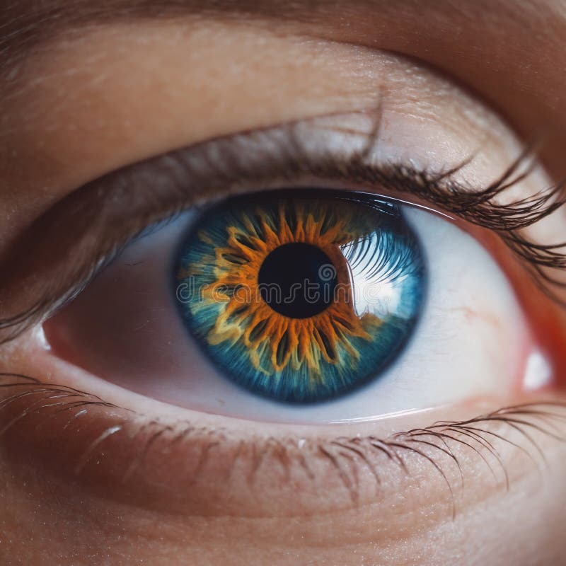 Close-up of Human Blue Eye with Pupil. Stock Illustration ...