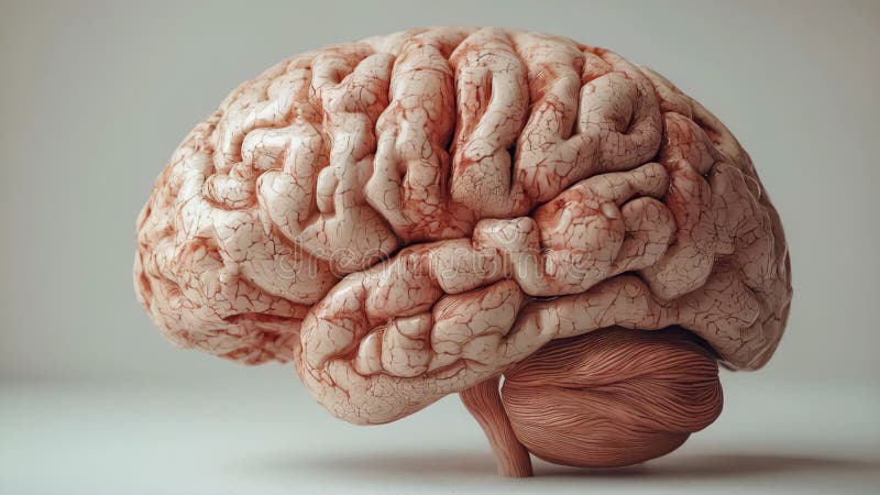 Detailed View of a Human Brain Showcasing Its Intricate Structure and ...