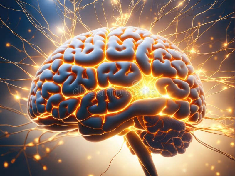Brain Showing Neurons Firing and Neural Extensions Stock Photo - Image ... Brain Showing Neurons Firing and Neural Extensions Stock Photo - Image ...