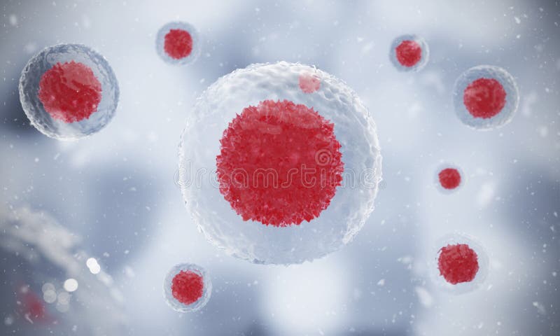 Close-up of Human Cell. Microscope View of Embryonic Stem Cells ...