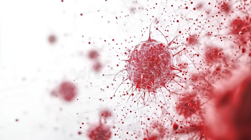 A Close-up of a Human Cell Under a Microscope, Depicting the Eff Stock ...