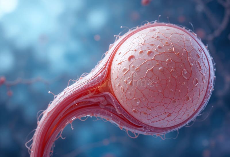 Close-up of a Human Egg Cell, Showcasing Intricate Textures and Vibrant ...