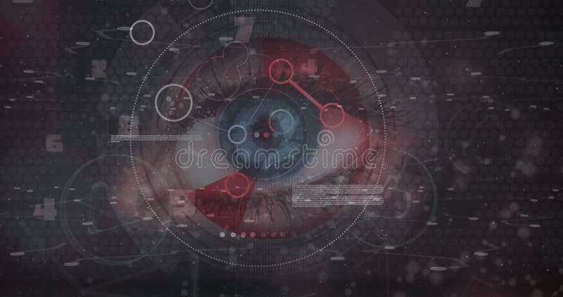 A Close-up of Human Eye with a Digital Interface Overlay, Showcasing ...