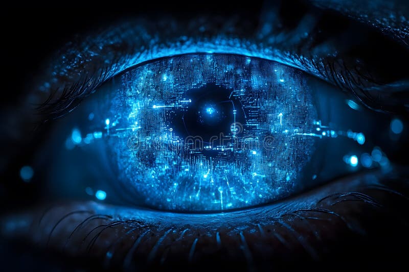 Futuristic Cybernetic Eye with Digital Interface for Technology ...